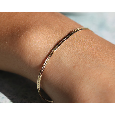 Bracelet femme or jaune 18 carats maille anglaise